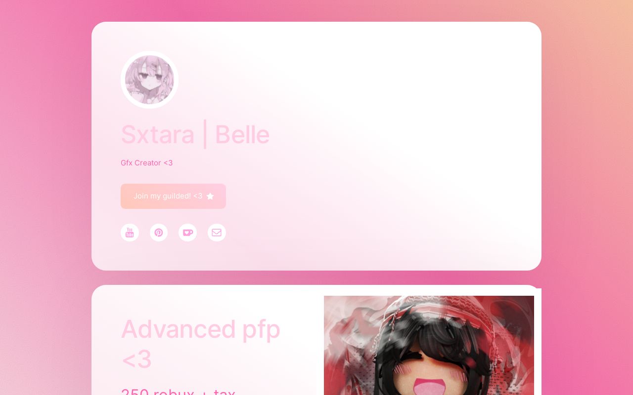 Sxtara | Belle's carrd